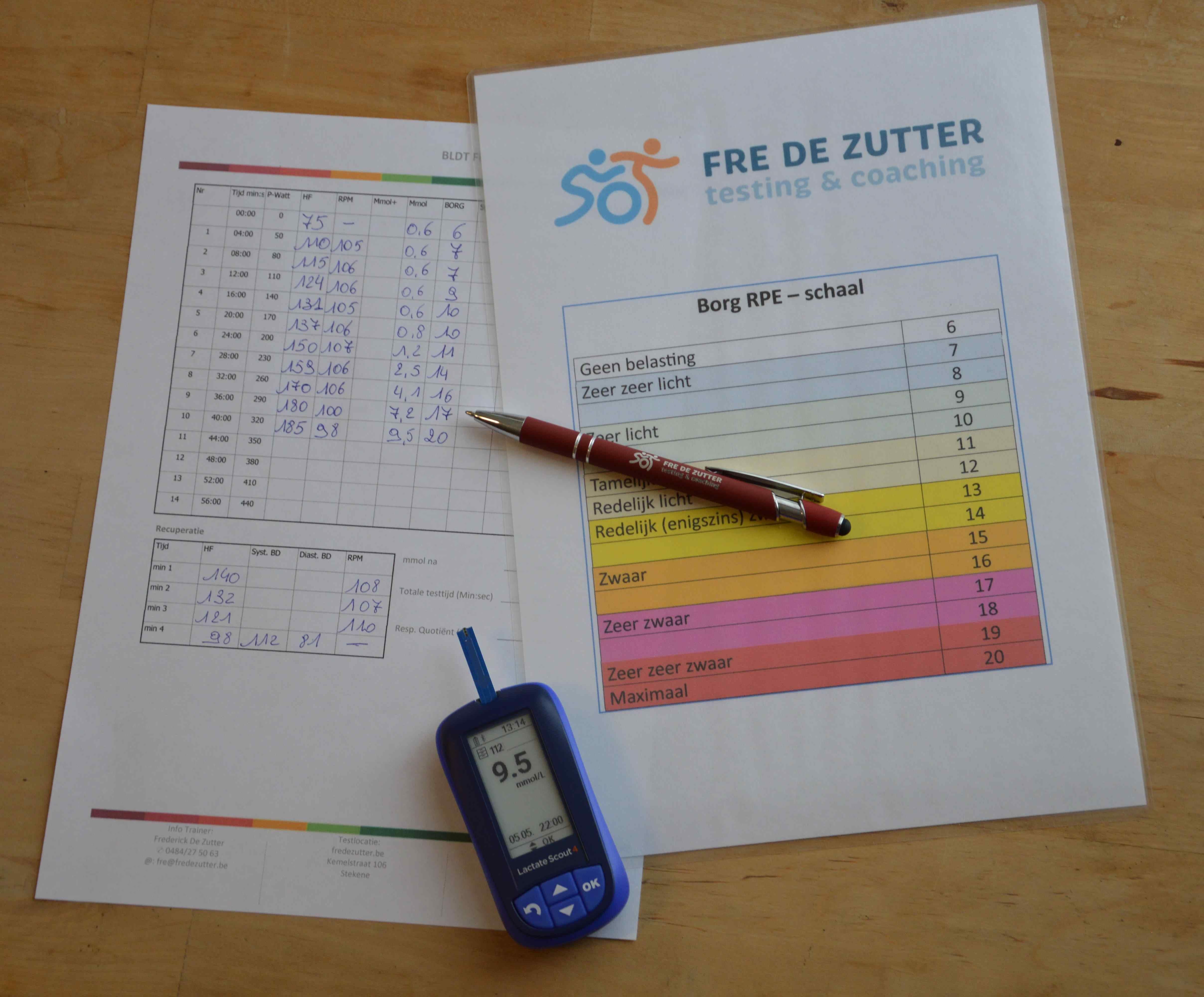 Inspanningstest wielrennen | Fre De Zutter